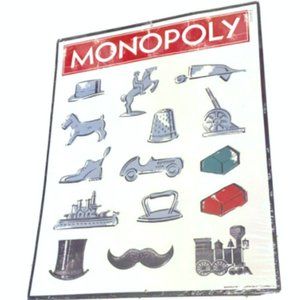 Open Road Brands | Wall Decor | Monopoly Game Symbols Embossed Metal ...